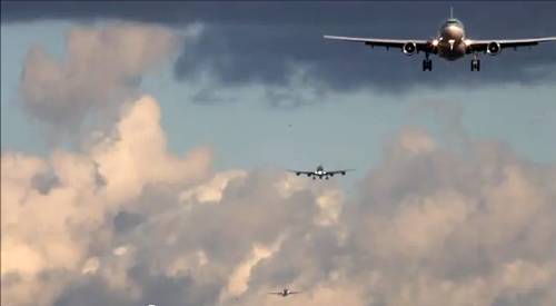 Two aircraft of the same category are approaching an airport for the ...